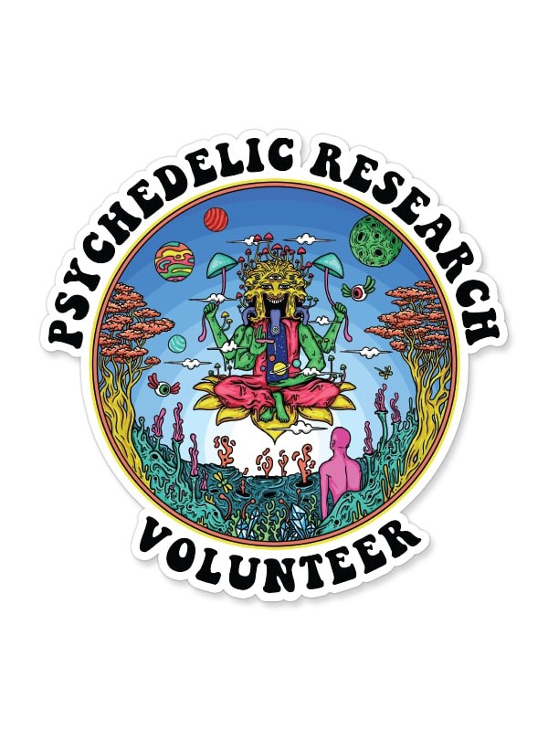 Psychedelic Research Volunteer | Redwolf Sticker Psychedelic Research Volunteer | Redwolf Sticker